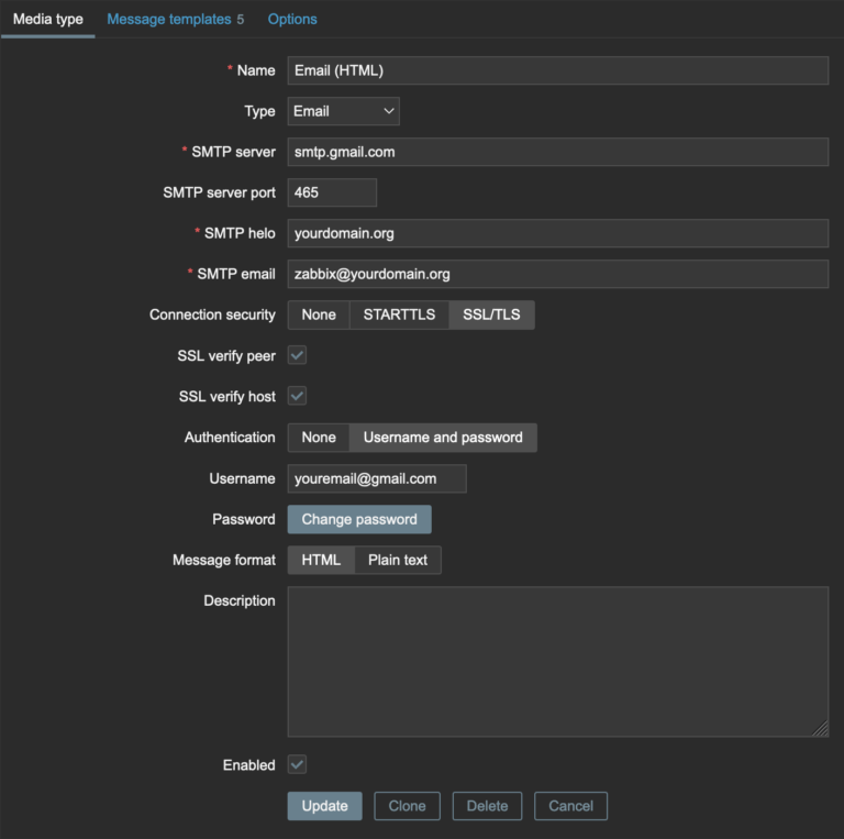 Zabbix Email Notifications – HomegrownTechie.com